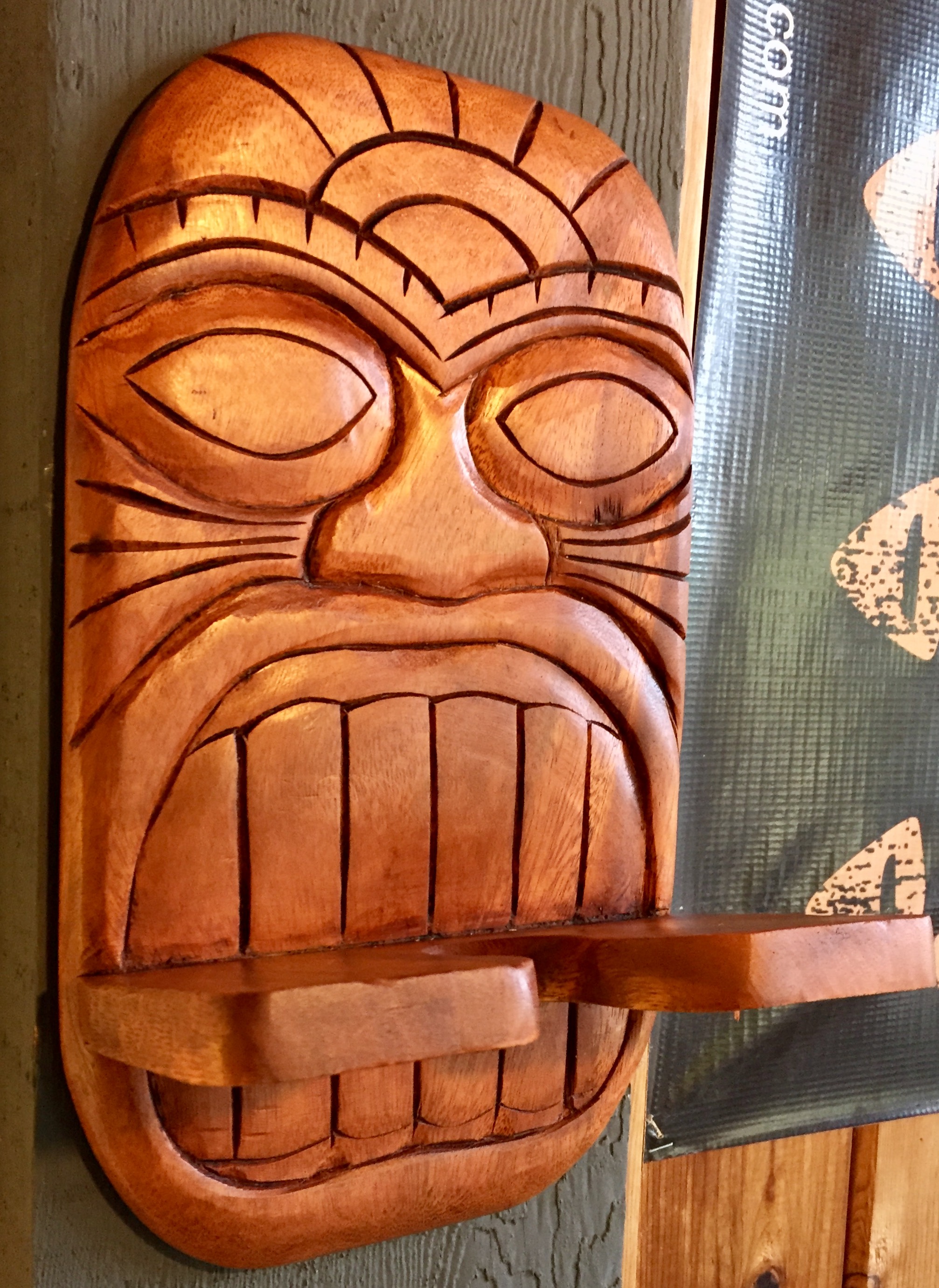 Skateboard Wall Rack - Tiki - Beatnik Trading - Surfboard Bag Hammock ...